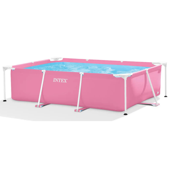 Intex Bazen sa metalnom konstrukcijom Pink Rectangular Frame 220x150x60cm 28266