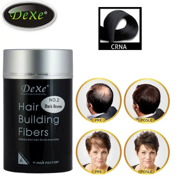 Preparat za proređenu kosu Dexe Hair Building Fibers 22g crna
