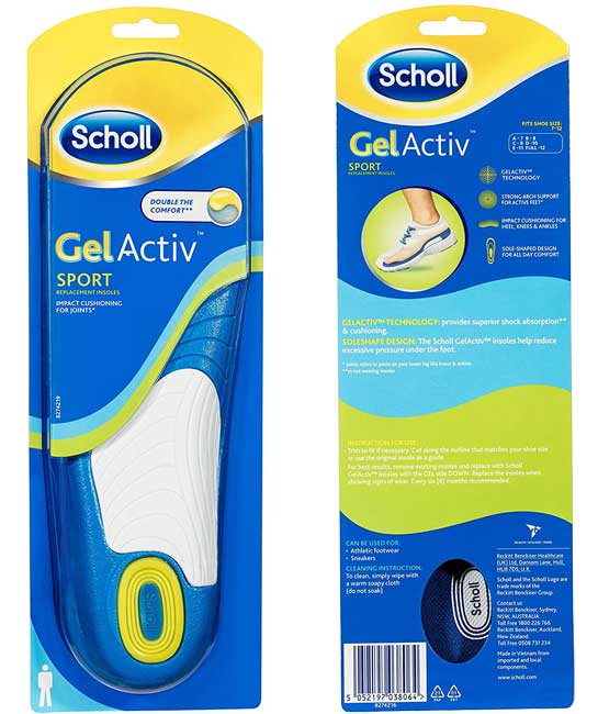 Scholl Gel Activ ulošci za obuću Sport 40-46,5 410238
