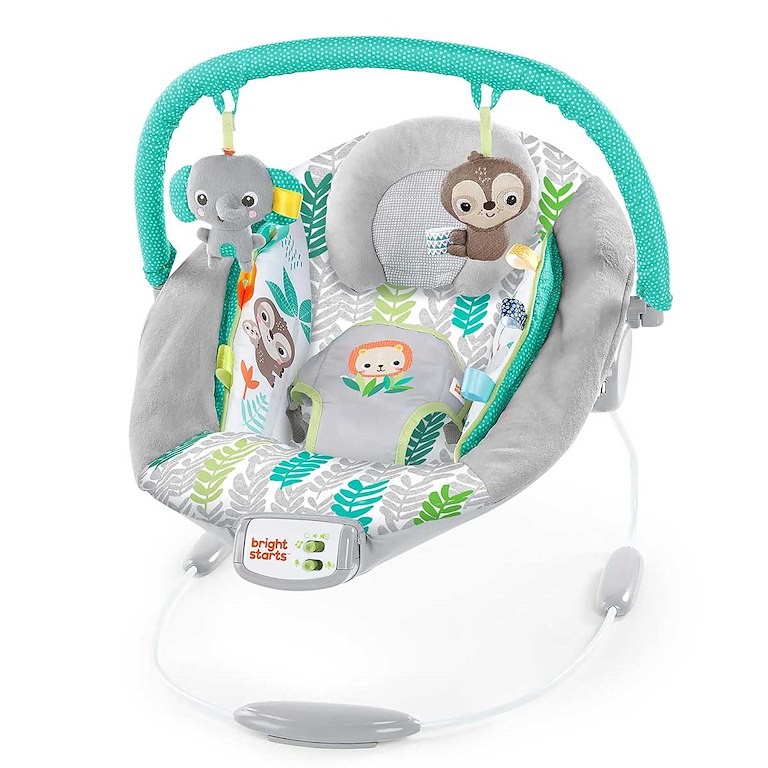 Bright Starts™ Ležaljka - baunser za bebe - sa vibracijom i melodijama Jungle Vines 12312