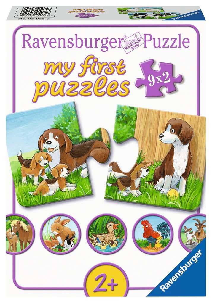 Puzzle za najmlađe Životinje porodično 9x2 dela My First Puzzles Ravensburger 05072