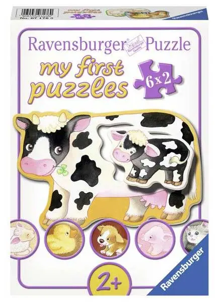 Ravensburger puzzle 12 delova - 6 u 1, Životinje 07176