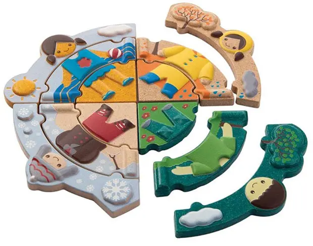 Plan Toys Drvena slagalica godišnja doba 5666