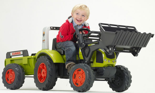 Falk Toys Dečji traktor na pedale sa prikolicom i utovarivačem 1040M