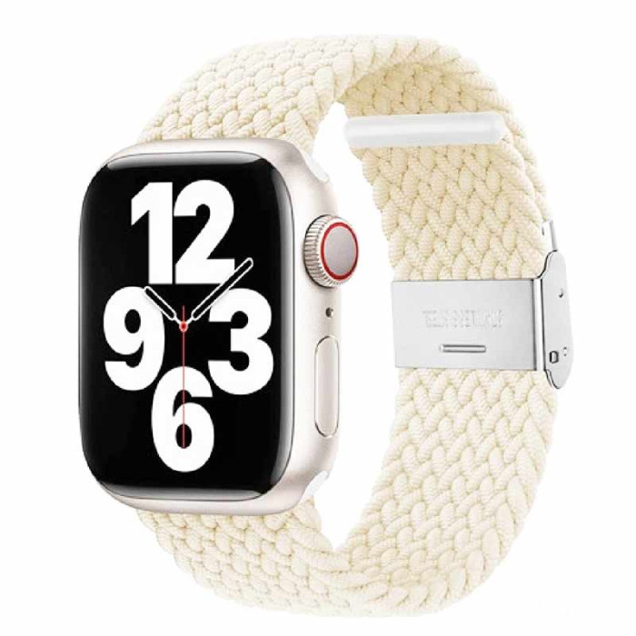 NARUKVICA PLATNENA DEVIA SPORT4 ZA APPLE WATCH 38/40/42MM BELA
