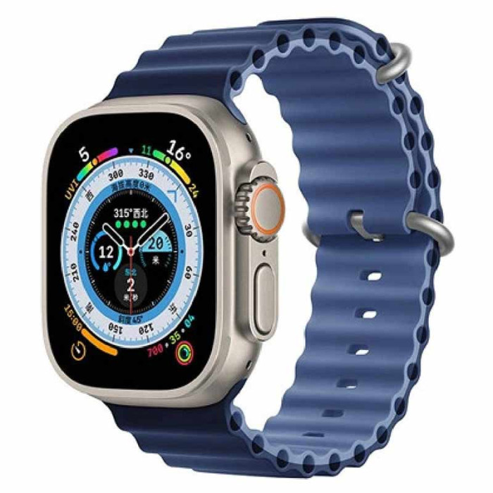 NARUKVICA SILIKONSKA DEVIA SPORT6 ZA APPLE WATCH 38/40/42MM SVETLO-TAMNO PLAVA