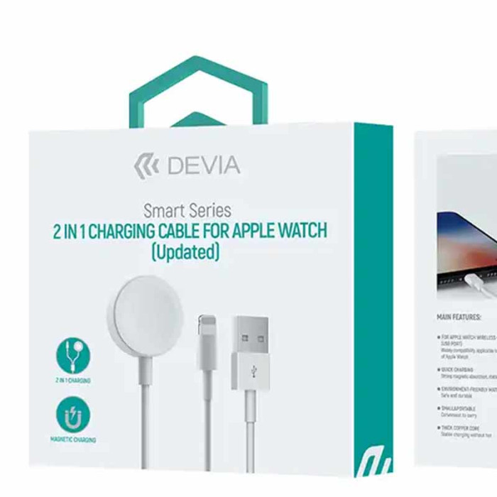 DEVIA 2IN1 CHARGING CABLE FOR APPLE WATCH BELA