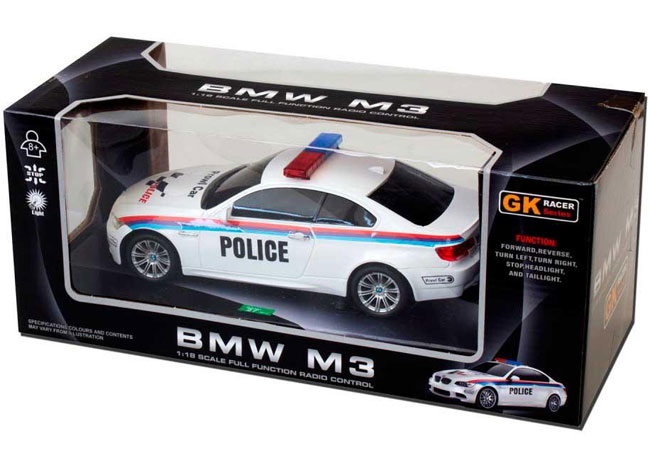 Automobil sa daljinskim upravljanjem BMW M3 Police 1:18 GK1803P