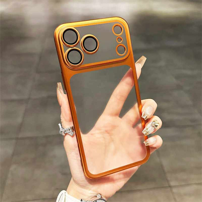 FUTROLA HARD CASE YOVOE WITH CAMERA PROTECT ZA IPHONE 17 PRO MAX NARANDZASTA