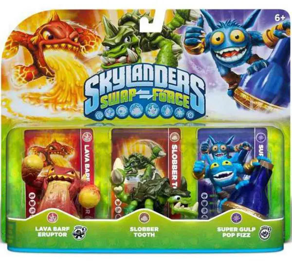 Skylanders Swap Force Tripple Pack A, Slobber Tooth, Eruptor, Pop Fizz 84758EU