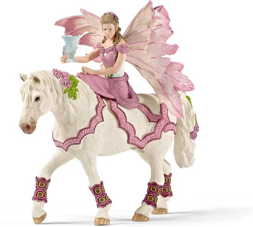 Schleich Figure Bayala - Vila Feja u svečanoj odeći na konju 70519