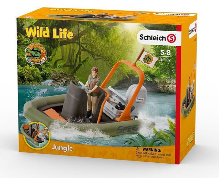 Schleich Figure - Istraživački čamac i rendžer 42352
