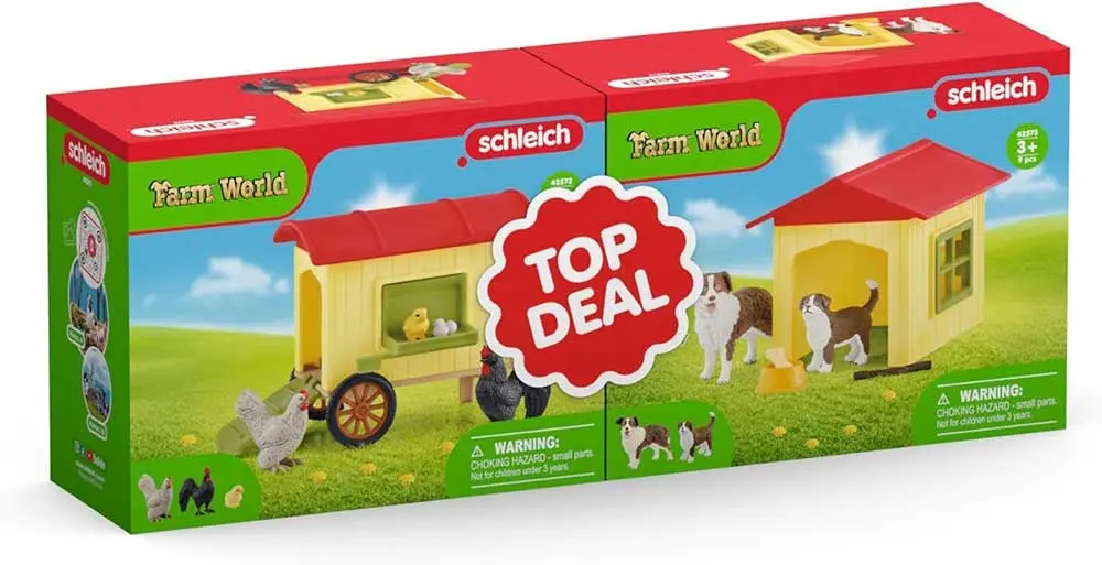 Schleich® Figure Domaće životinje 2u1 Kokošinjac Kućica za pse i životinje 72241