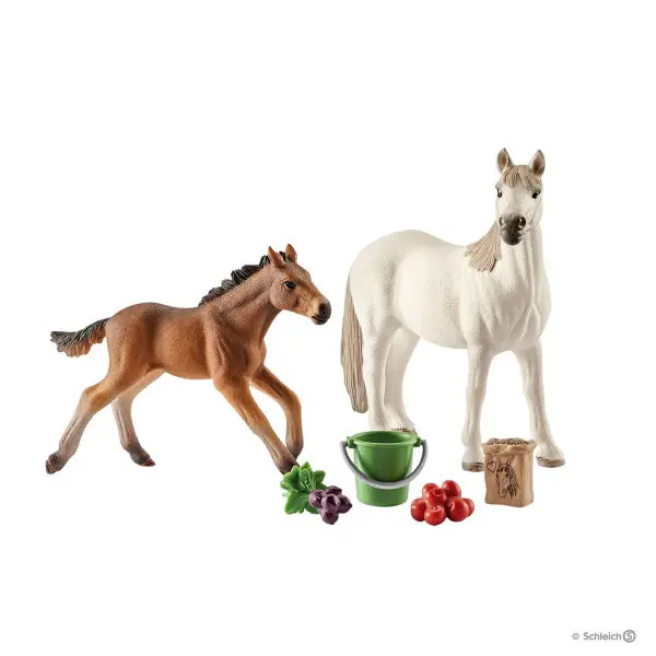 Schleich Figurice Domaće životinje - Konji - Mustang kobila i ždrebe 42390