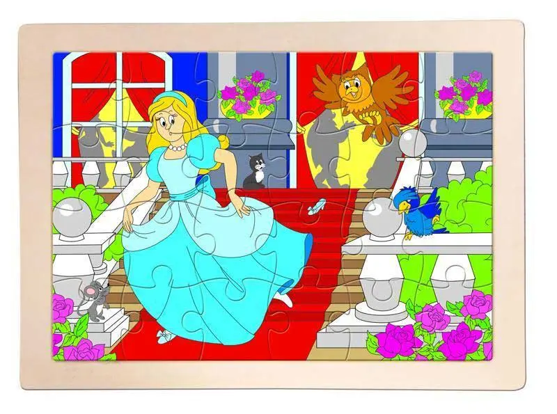 WoodyLand Drveni puzzle Pepeljuga 91159