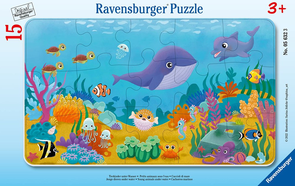 Ravensburger Puzzle slagalica za decu 15 delova Pod morem 05632