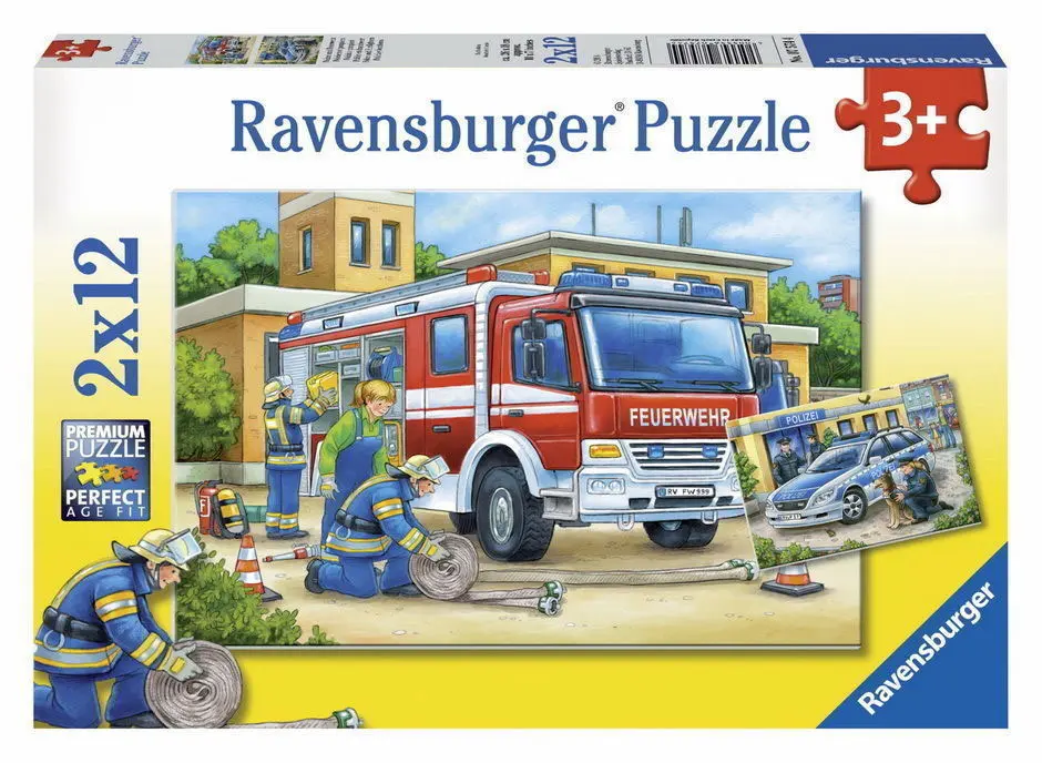 Ravensburger puzzle Dečije puzle - 2x12 - Police and Firefighters 2x12 delova RA07574