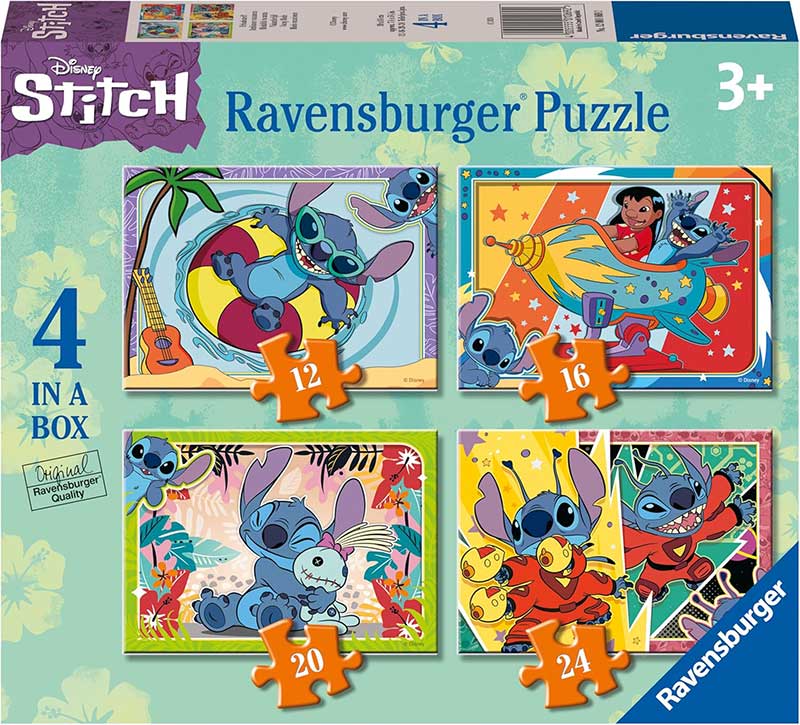 Puzzle slagalica za decu 4u1 Disney Stitch Ravensburger 12001069