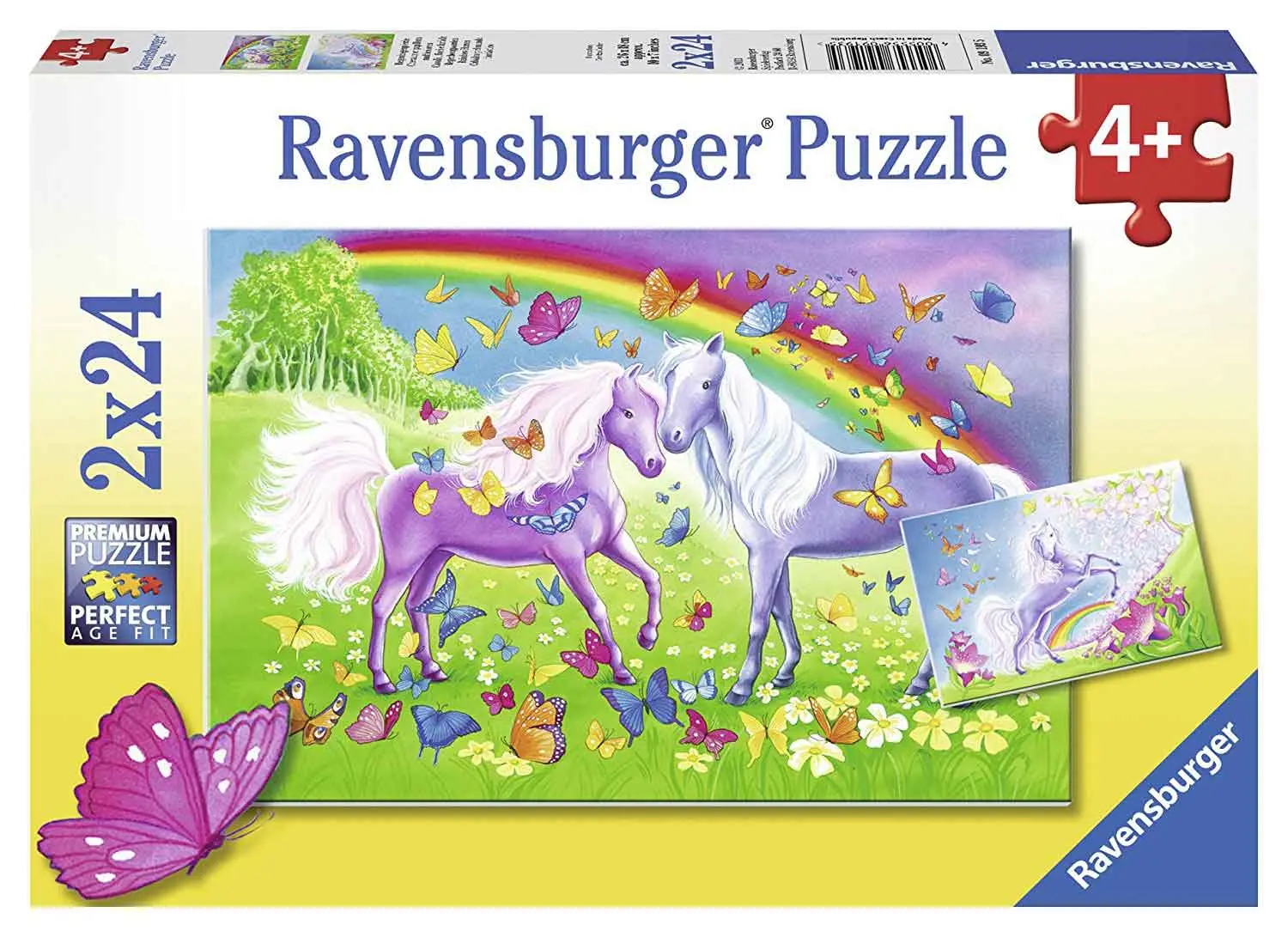 Ravensburger puzzle Dečije puzle - 2x24 - Životinje - Konji - Rainbow Horses 2x24 delova RA09193