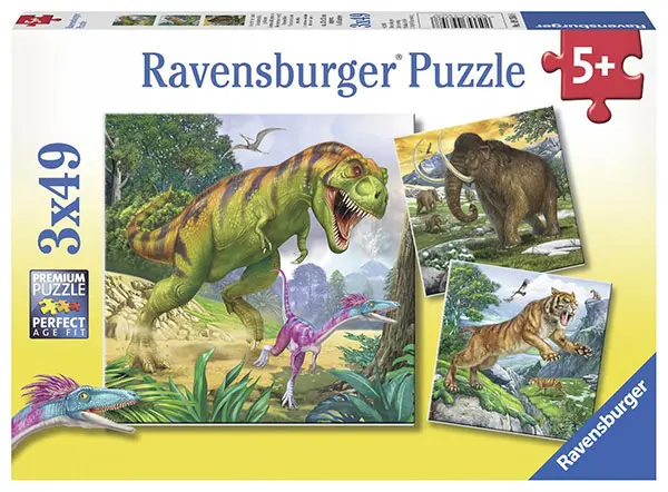 Ravensburger puzzle Dečije puzle - 3x49 - Dinosaurusi - Vladari prvih vremena 3x49 delova RA09358