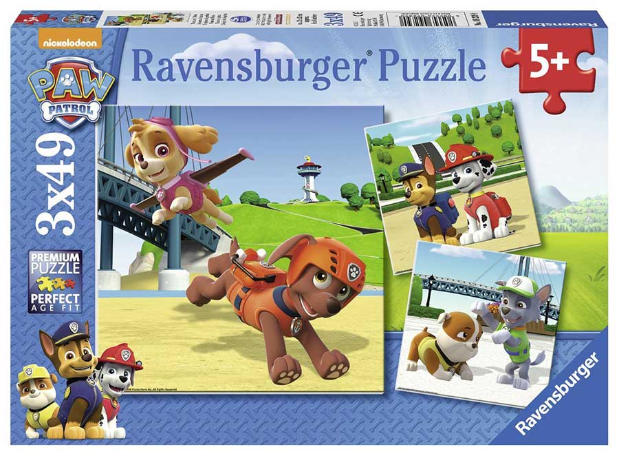 Ravensburger puzzle Dečije puzle - 3x49 - Paw Patrol - Tim na četiri šape 3x49 delova RA09239