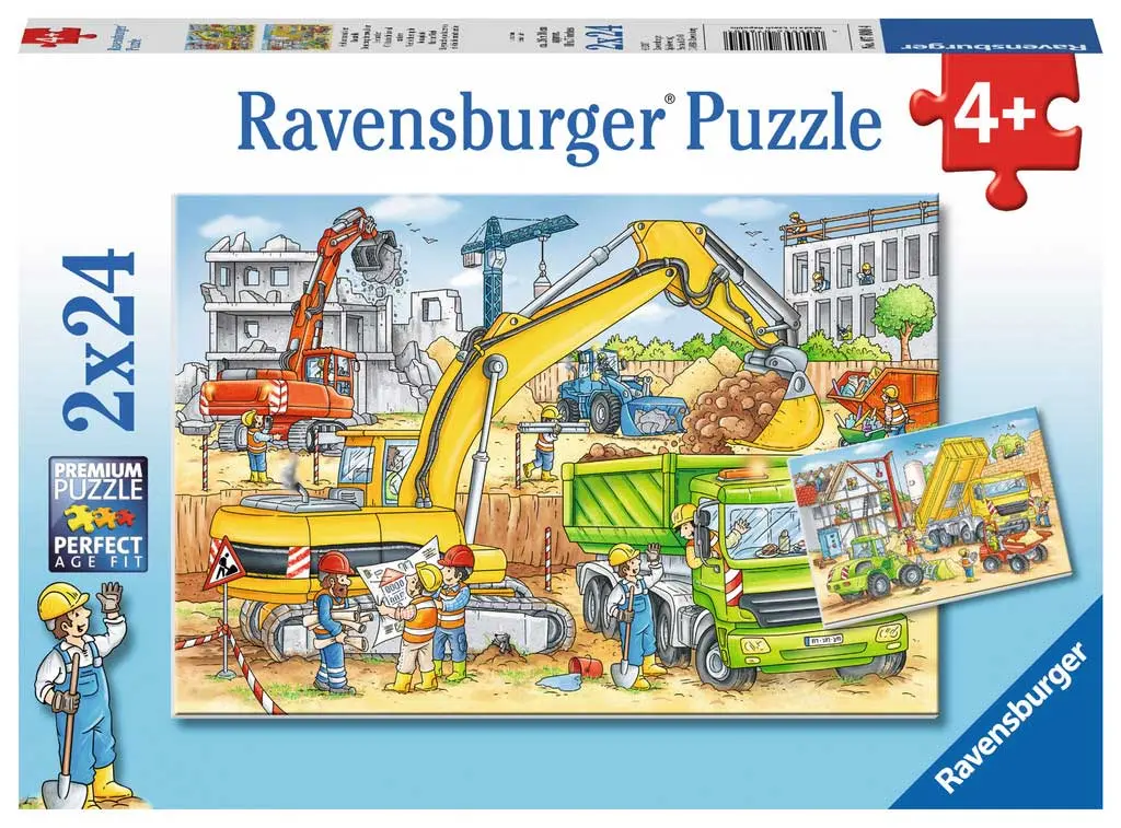 Ravensburger puzzle Dečije puzle - 2x24 - Gradilište 2x24 dela RA07800
