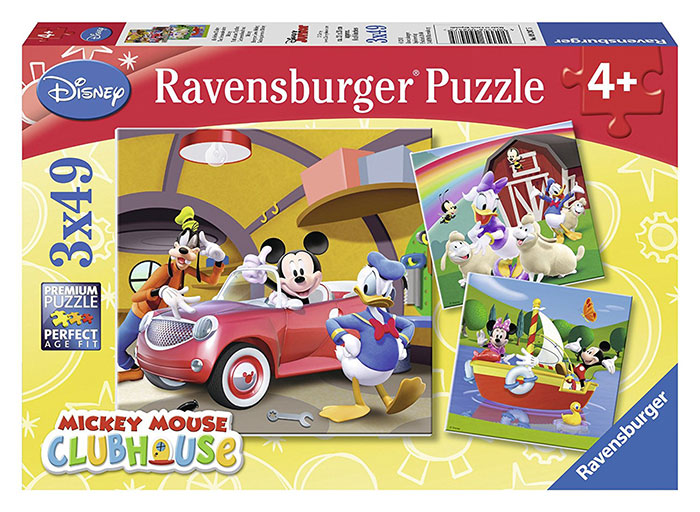 Ravensburger puzzle Dečije puzle - 3x49 - Disney - Mickey Mouse Club House - Svi vole Miki Mausa 3x49 delova RA09247