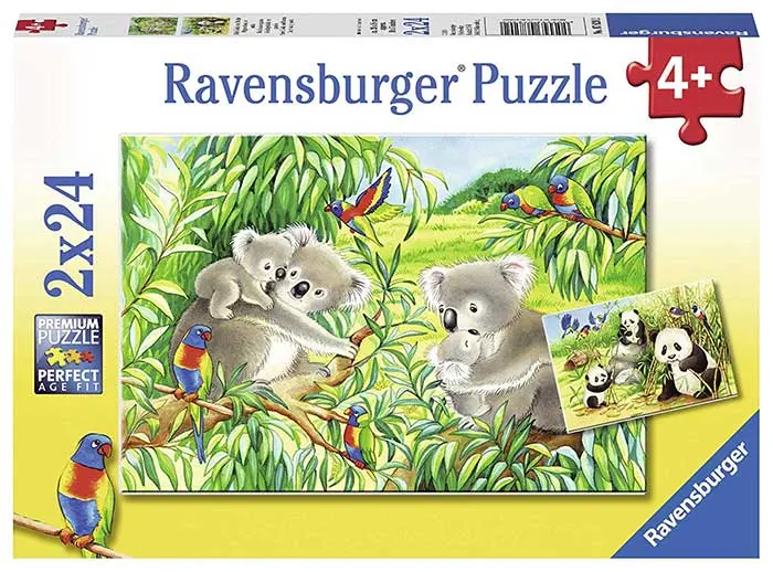 Ravensburger Puzzle 2x24 Koale i pande 07820