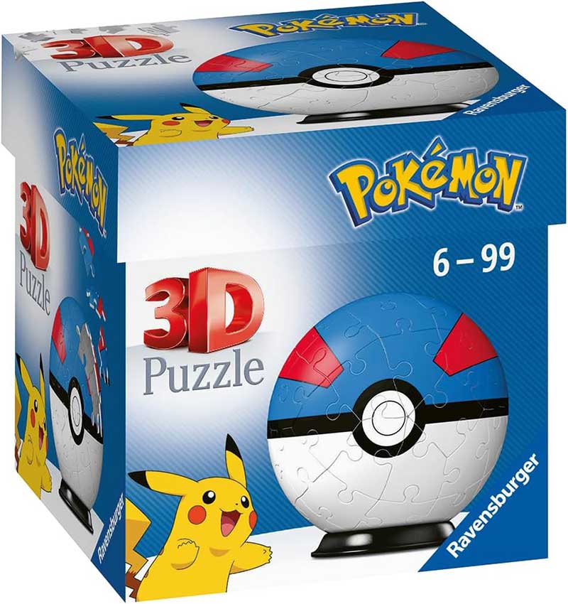 3D Puzzle slagalica Poke lopta Great Pokemon 54 dela Ravensburger 11265