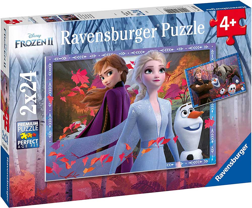 Puzzle 2x24 dela Disney Frozen II Ledene avanture Ravensburger 05010