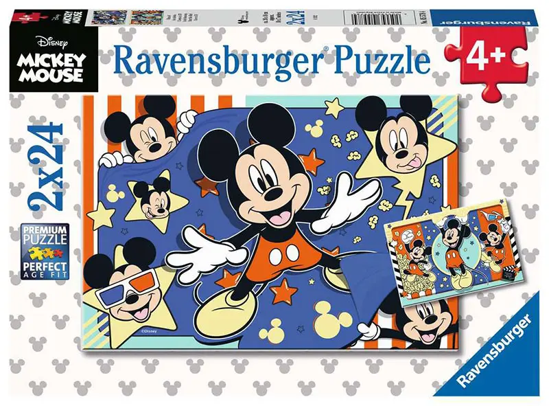 Disney Mickey Mouse Puzzle slagalica 2x24 dela Ravensburger 05578