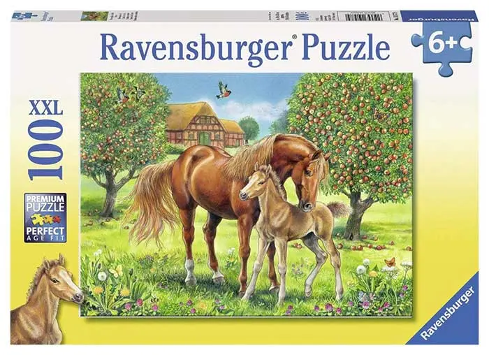 Ravensburger XXL Puzzle 100 delova - Konji u voćnjaku 10577