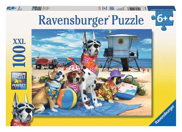 Slagalica Ravensburger 100 delova - Psi na plaži 10526