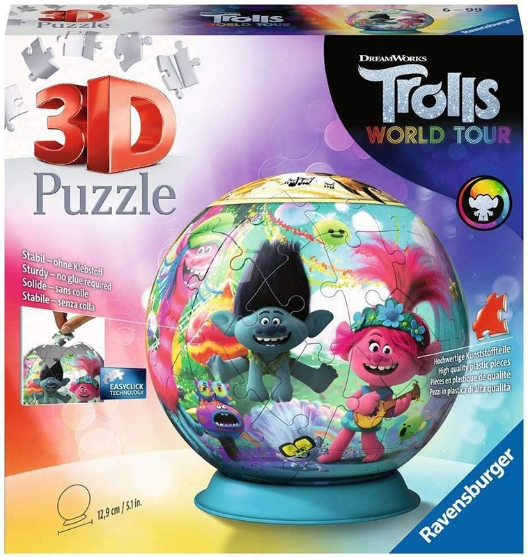 Ravensburger 3D Puzzle slagalica 72 dela Lopta Trolls 11169