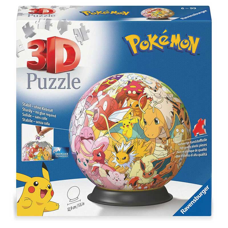 3D Puzzle slagalica 72 dela lopta Pokemon Ravensburger 11595
