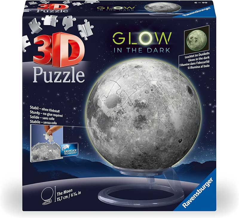 3D Puzzle Mesec koji svetli u mraku 72 dela Ravensburger 11586