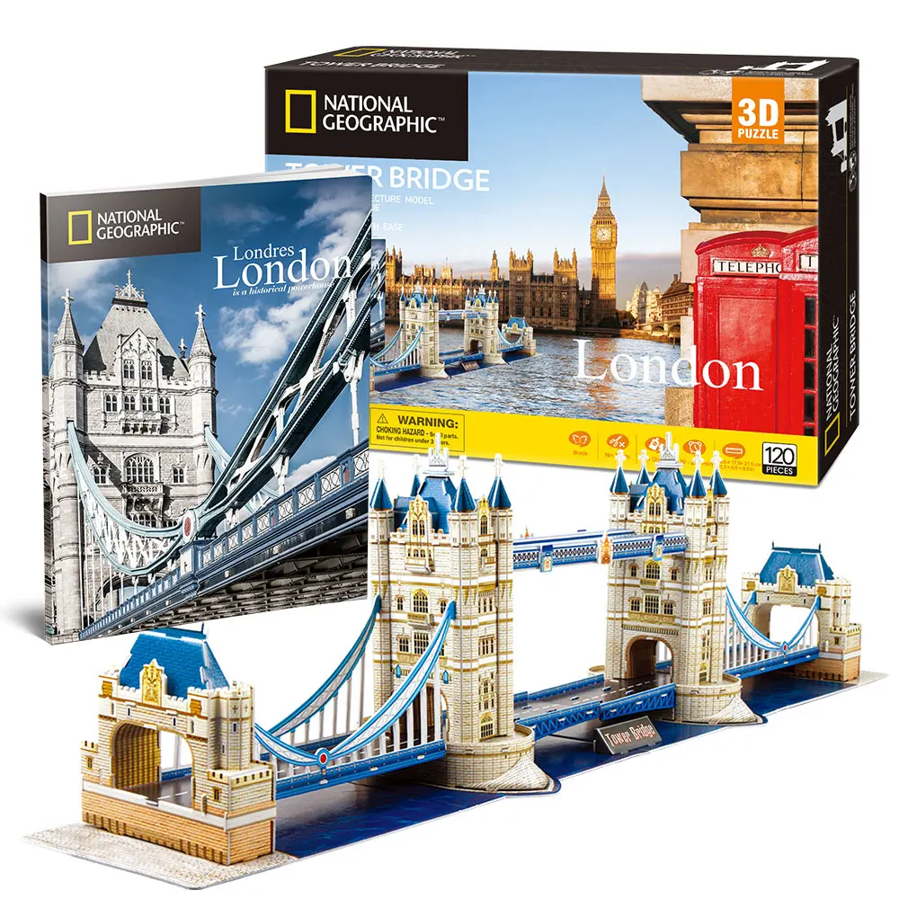 CubicFun National Geographic 3D Puzzle Tower Bridge DS0978h