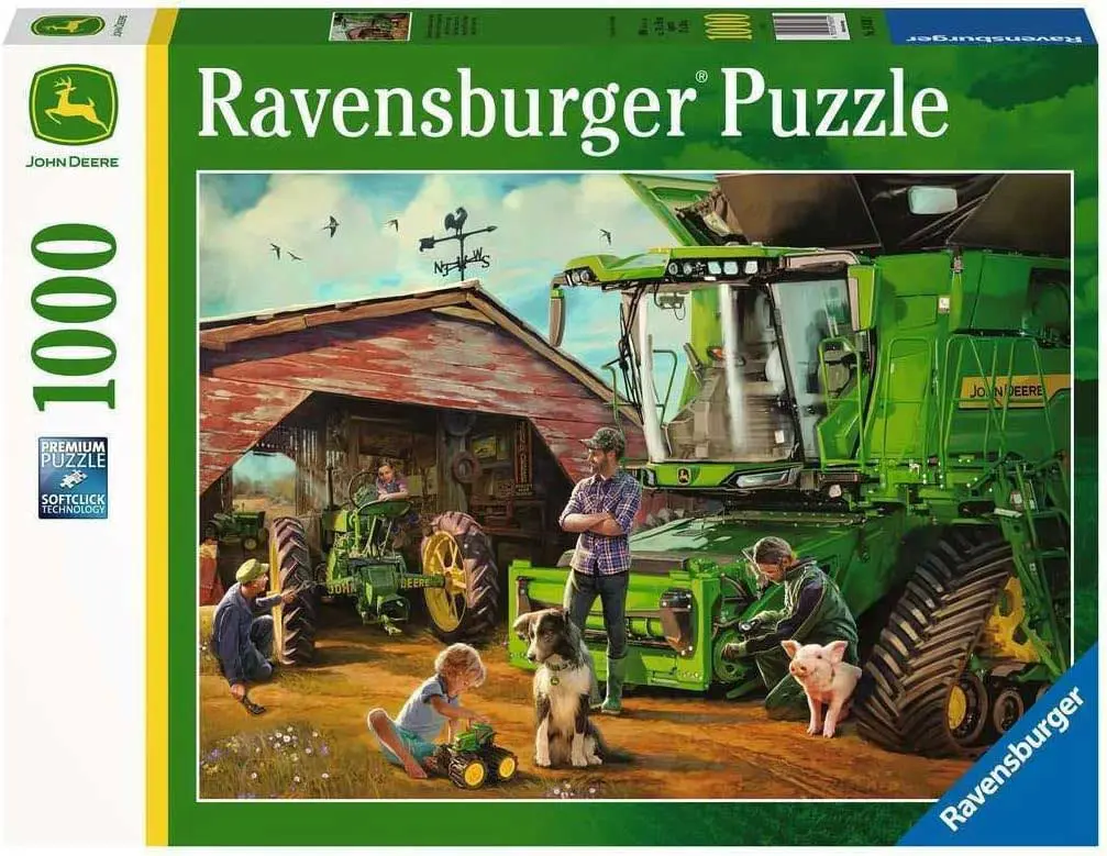 Puzzle slagalica 1000 delova Na farmi - John Deere nekad i sad Ravensburger 16839