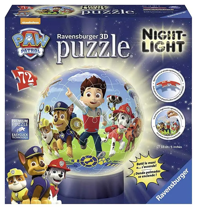 Noćna lampa od puzli Paw Patrol - Ravensburger 12187