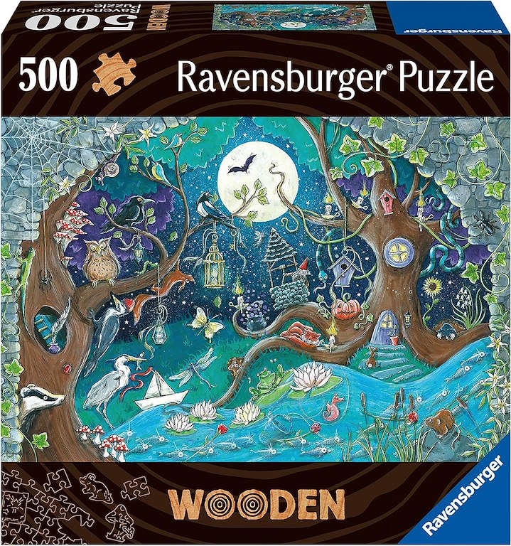 Drvene puzzle slagalica 500 delova za decu i odrasle Fantastična šuma Ravensburger 17516