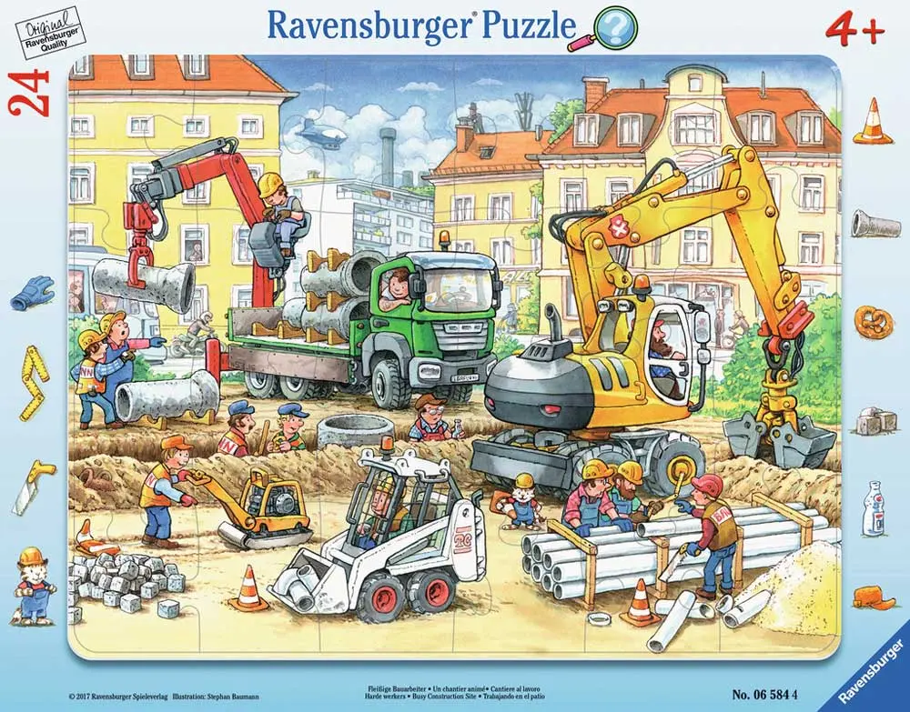 Ravensburger puzzle 24 dela - Vredni gradjevinari 06584