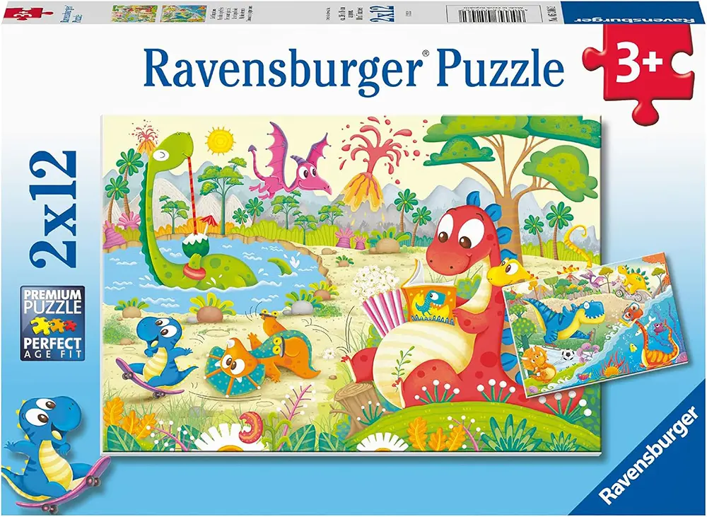 Ravensburger Puzzle slagalice 2x12 delova Moji omiljeni dinosaurusi 05246