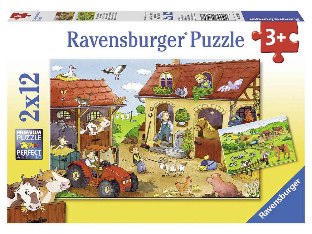 Ravensburger puzzle Dečije puzle - 2x12 - Working on the Farm 2x12 delova RA07560