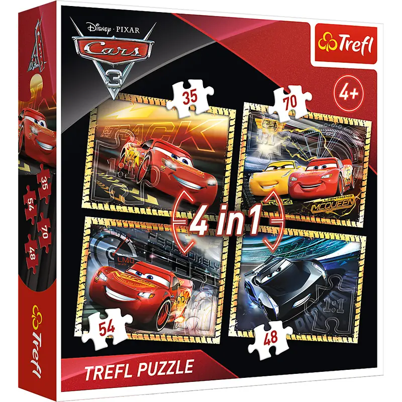 Trefl puzzle 4-u-1 Cars 4 slagalice