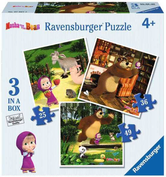 Ravensburger puzzle 110 delova - 3 u 1 Masa i medved 07027