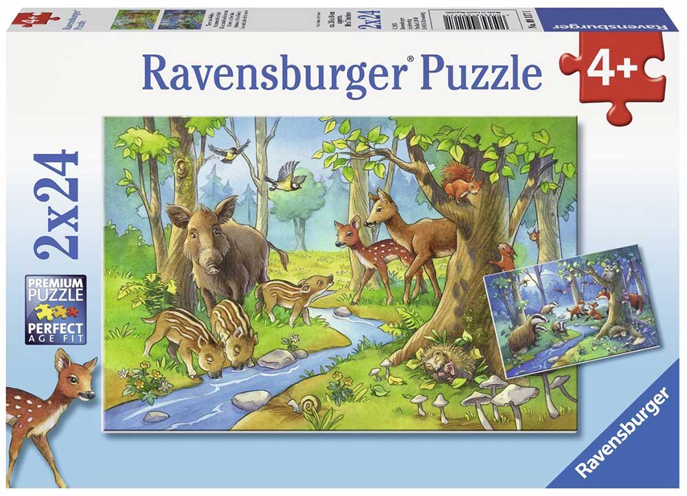 Ravensburger puzzle Dečije puzle - 2x24 - Životinje - Šumske životinje 2x24 delova RA09117