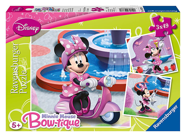 Ravensburger puzzle Dečije puzle - 3x49 - Disney - Minnie Mouse Bow-tique 3x49 delova RA09338