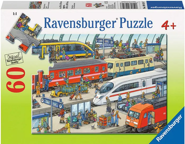 Ravensburger puzzle Dečije puzle - 60 - 1:1 - Railway Station - Železnička stanica 60 delova RA09610