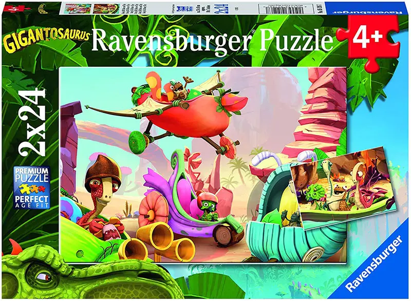 Puzzle 2x24 dela Družina malih dinosaurusa Ravensburger 05126