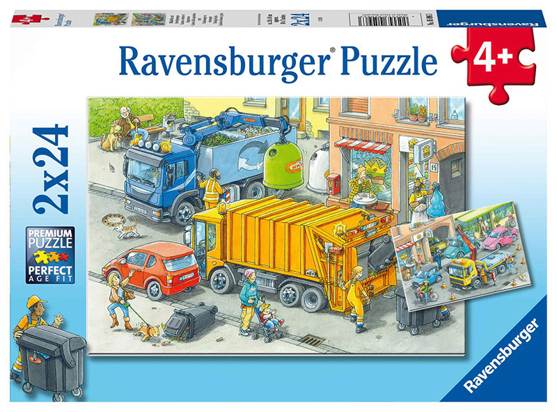 Puzzle 2x24 dela Gradska vozila Ravensburger 05096
